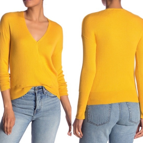 Elodie | Sweaters | Elodie Surplice Ribbed Wrap Sweater | Poshmark